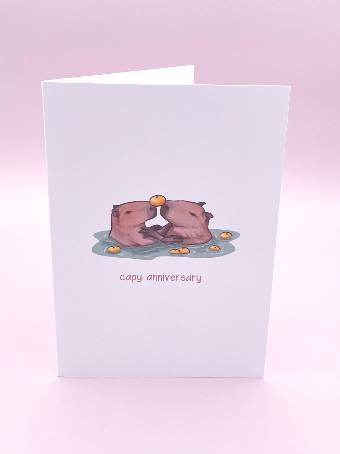 Capy Anniversary / Valentines Capybara Card Cute Capybaras - Etsy