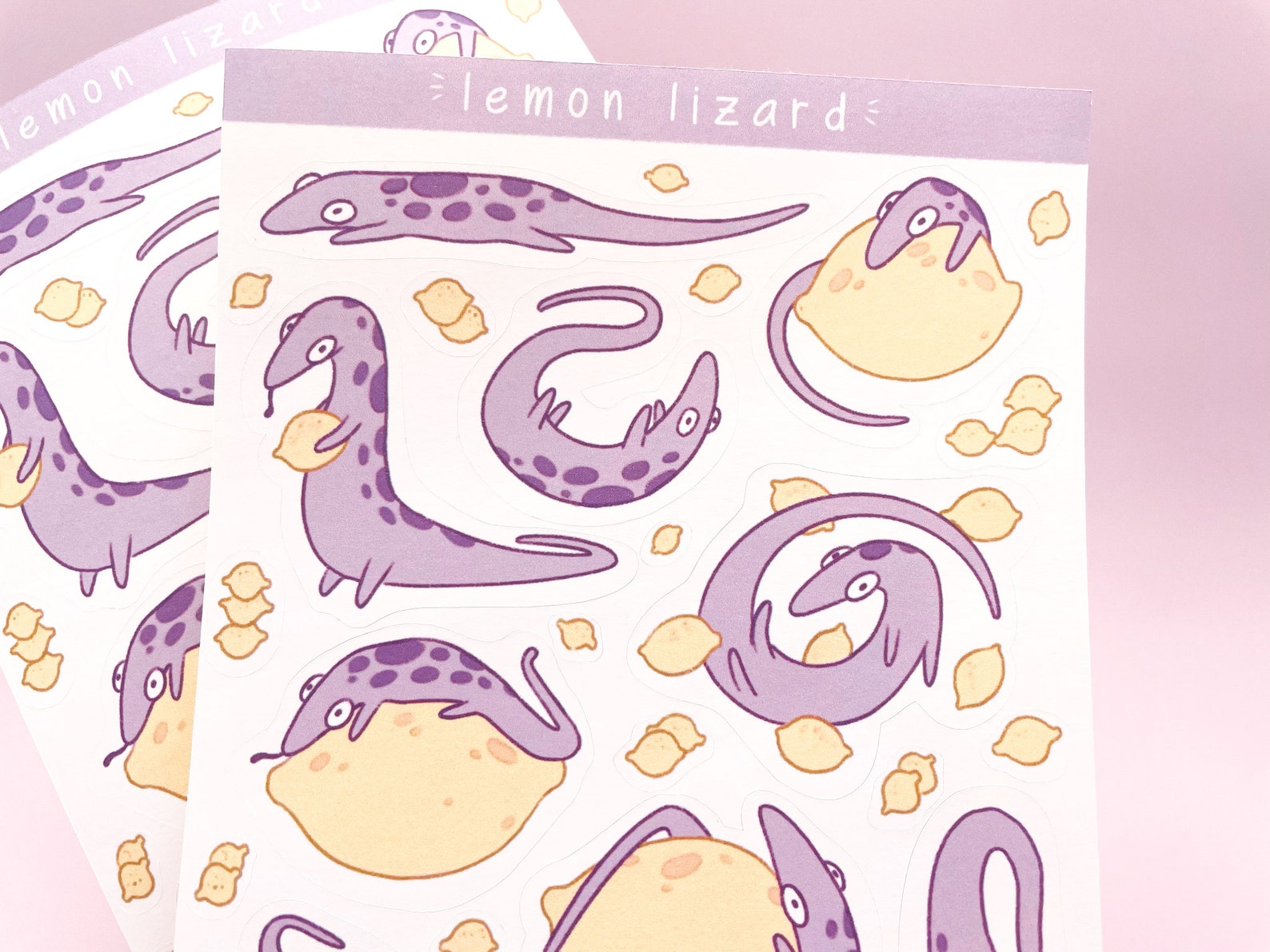 Lemon Lizard Sticker Sheet Lemons Lizards Reptile Stickers - Etsy Denmark