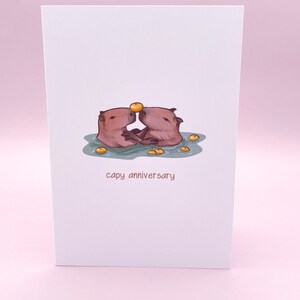 Capy Anniversary / Valentines Capybara Card | Cute Capybaras Valentine ...