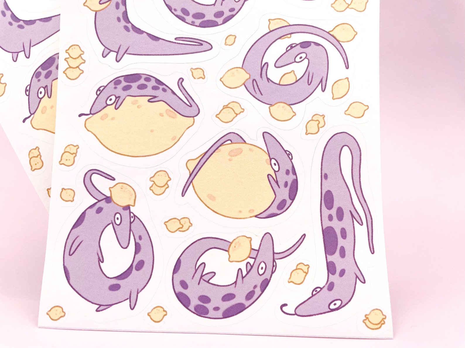 Lemon Lizard Sticker Sheet Lemons Lizards Reptile Stickers - Etsy