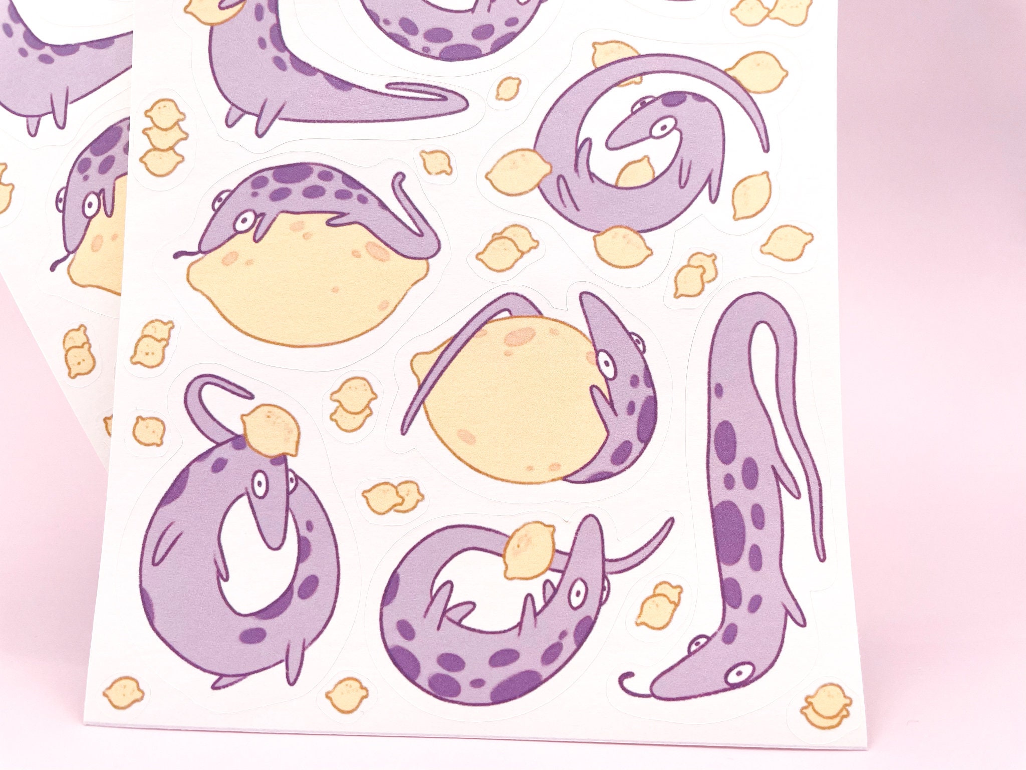 Lemon Lizard Sticker Sheet Lemons Lizards Reptile Stickers - Etsy Denmark