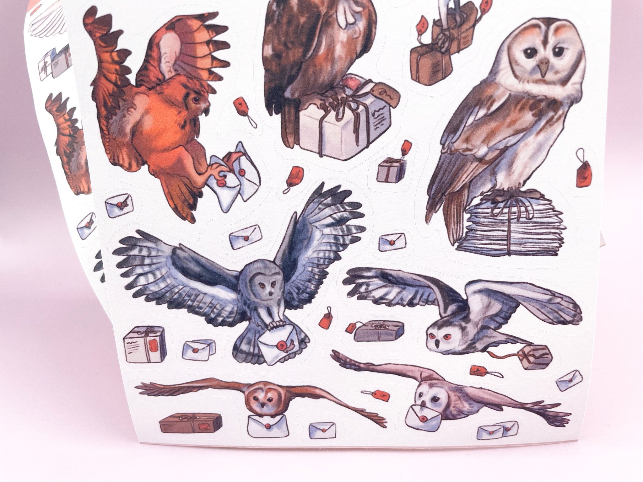Mail Owls Sticker Sheet Post Owl Cute Stickers Magical Magic | Etsy