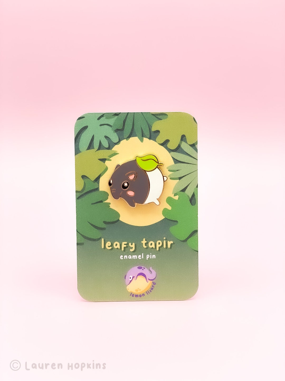 Leafy Tapir Enamel Pin | Hard Enamel Pin - Etsy