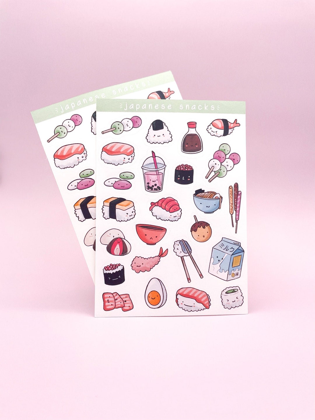 Cute Kawaii Japanese Snacks and Food Sticker Sheet Japan Stickers - Etsy UK