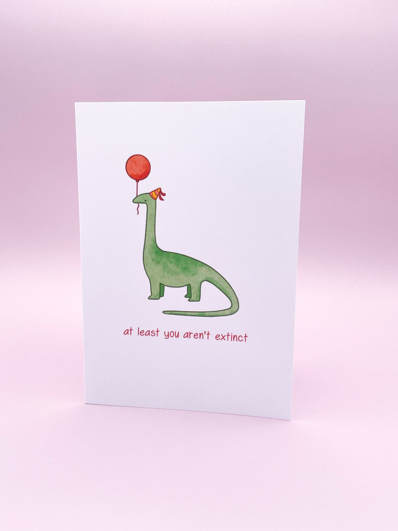 Dinosaur Extinct Birthday Card Cute Greetings Card | Etsy