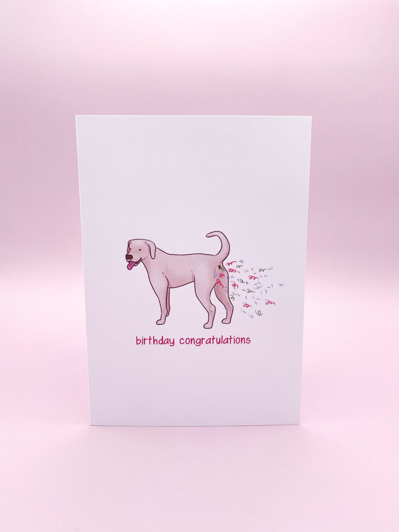 Labrador Confetti Birthday Card Congratulations Greetings - Etsy