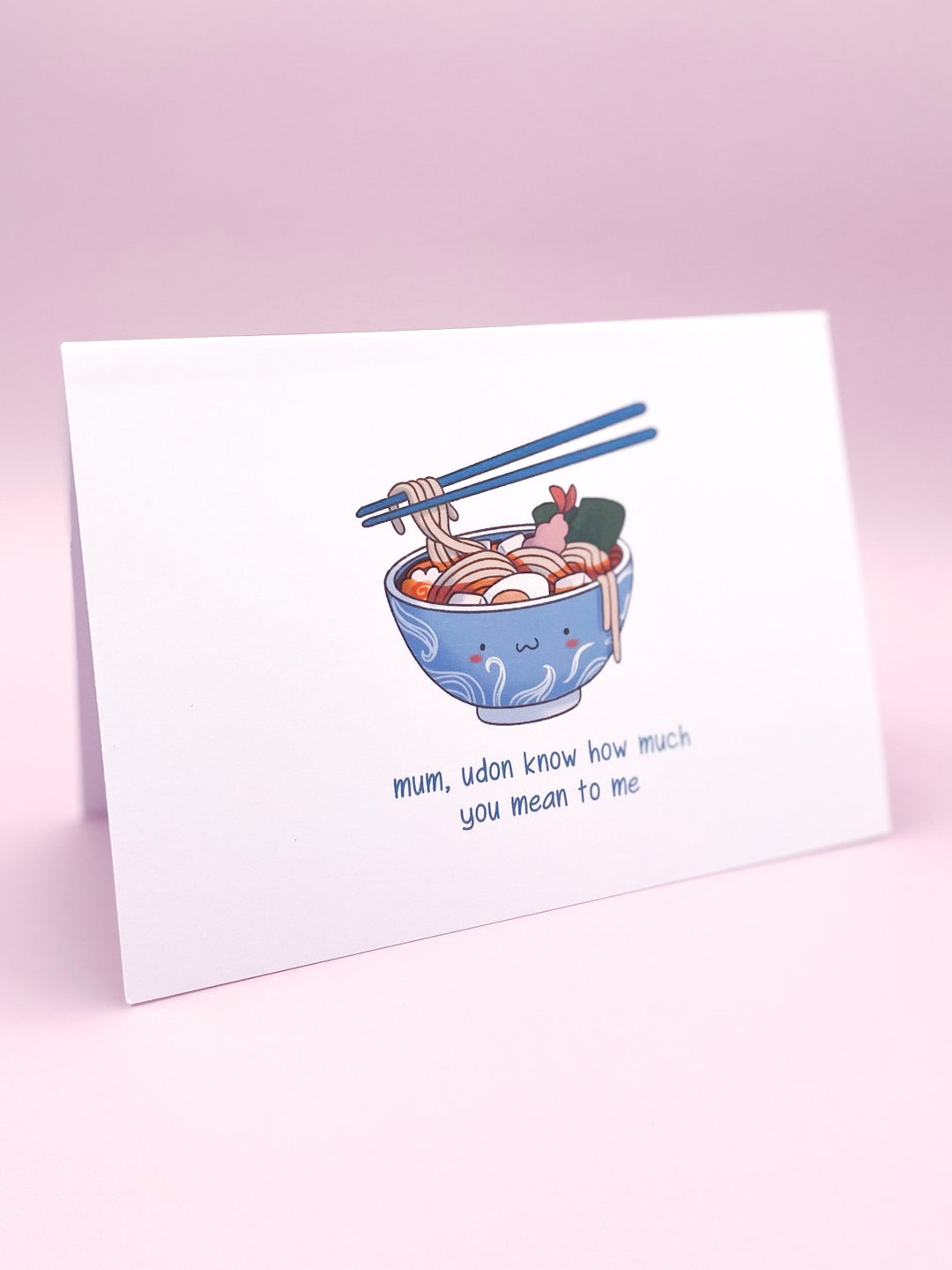 Mother's Day Udon Noodle Card | Pun Mum Mom Mothers Greeting Card - Etsy