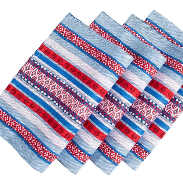 Mexican Striped Cocktail Napkins - Etsy