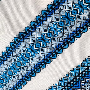Blue Ukrainian Wedding Towel, Cotton Ukrainian Rushnyk, Ceremonial ...