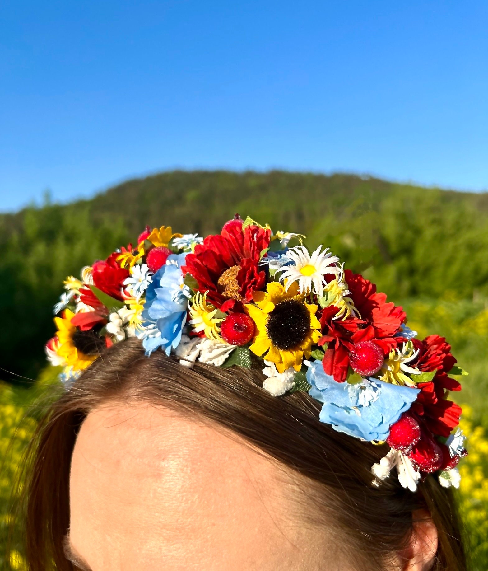 Bridal Headpiece. Rustic Floral Crown, Minimalist Headband, Floral ...