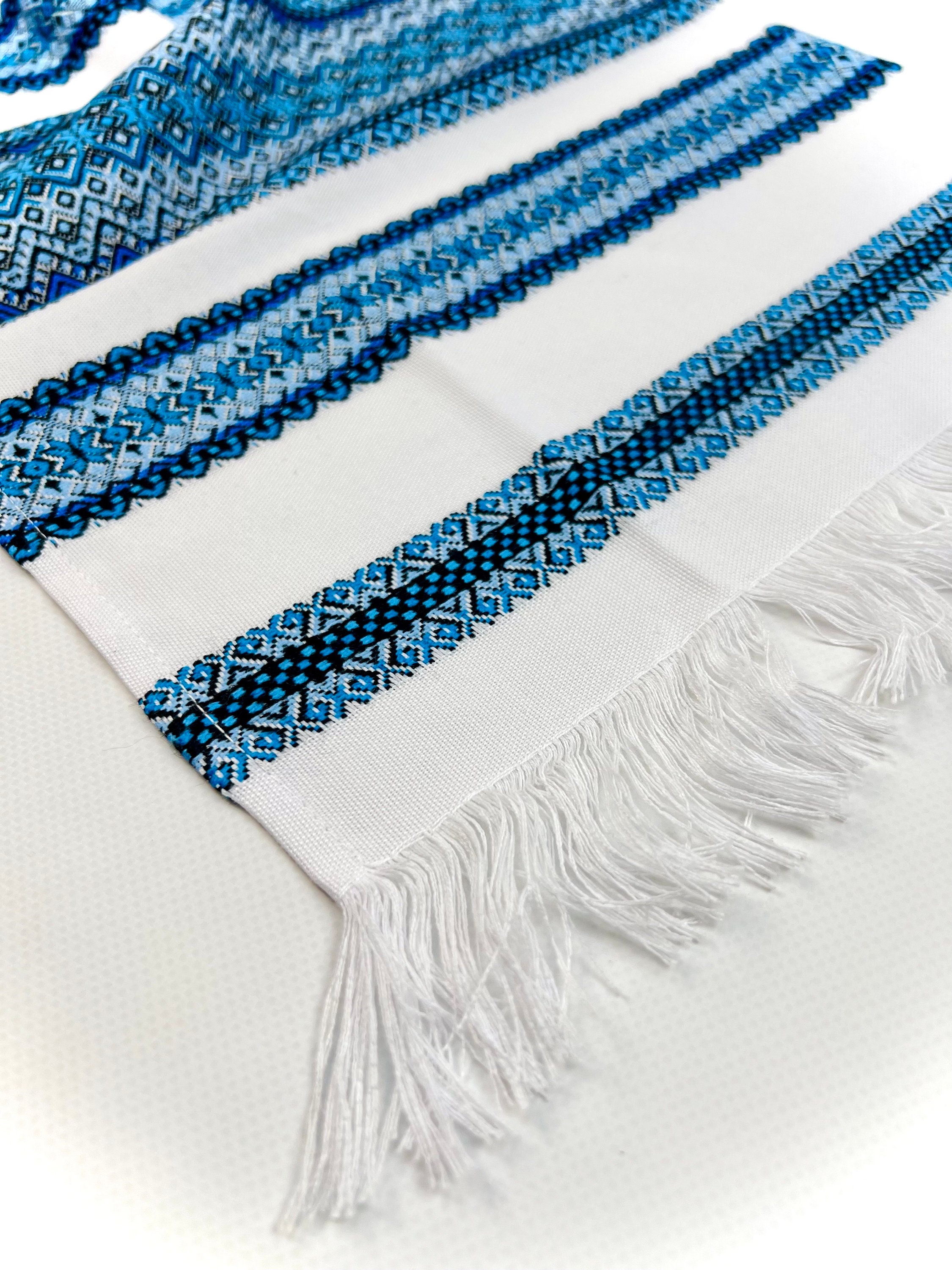 Blue Ukrainian Wedding Towel, Cotton Ukrainian Rushnyk, Ceremonial ...