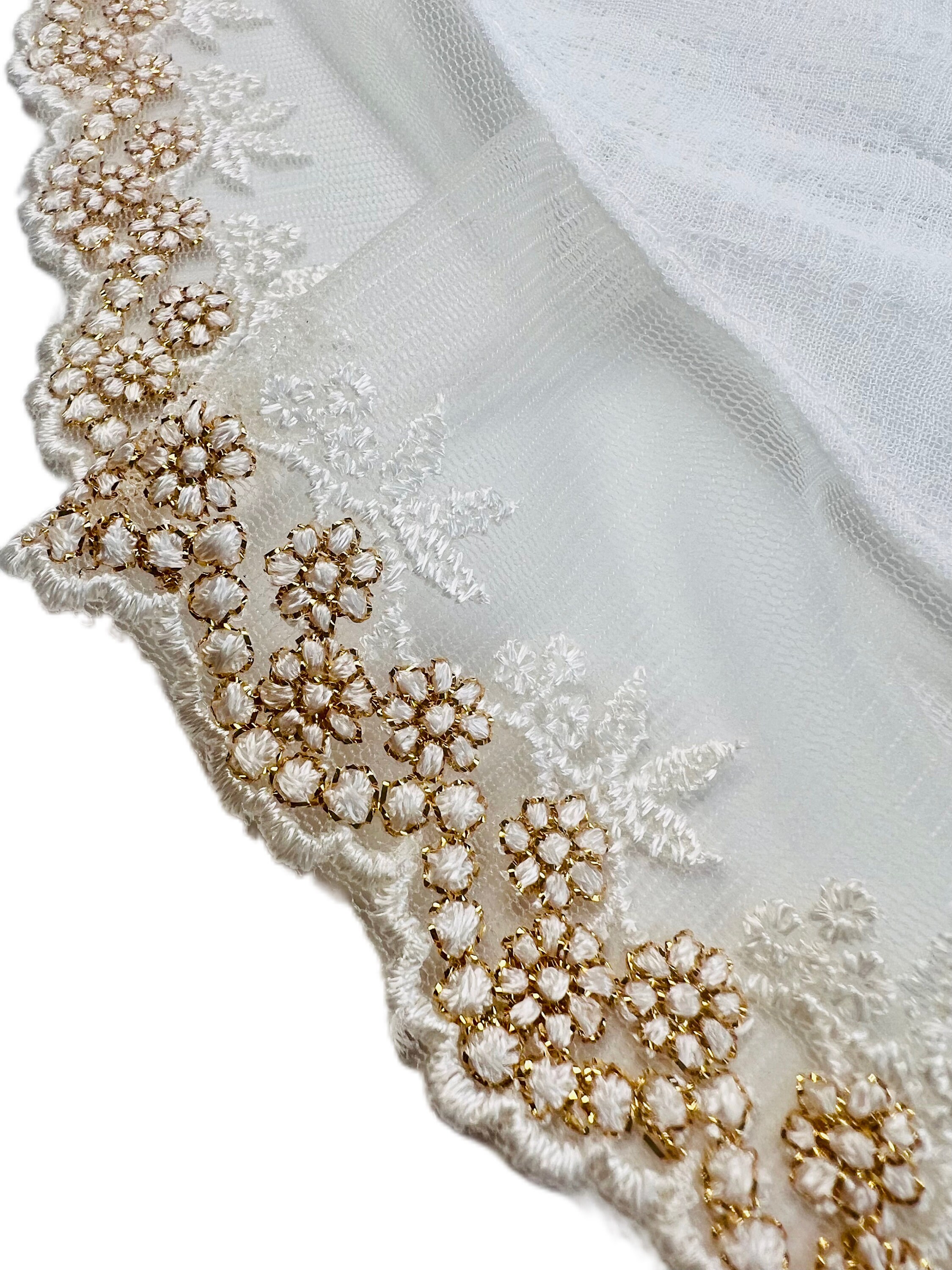 Linen Veil With Lace, Religion Head Veil, Catholic Mantilla, Church ...