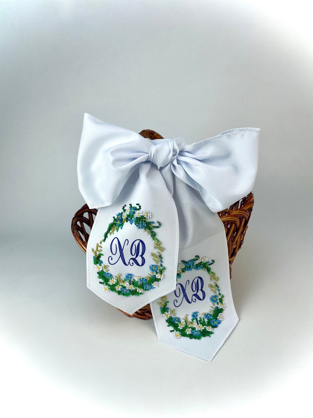 Orthodox Easter Basket Covers, Beaded Easter Bow, Embroidered Easter ...