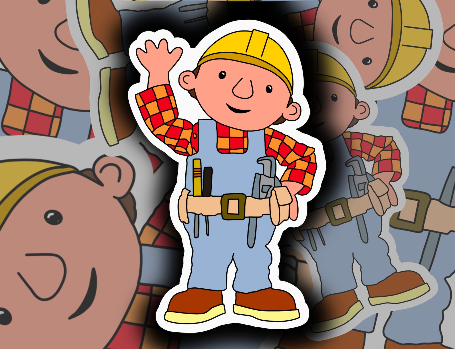 Bob El Constructor Cartoon Vinilo Pegatina | Etsy