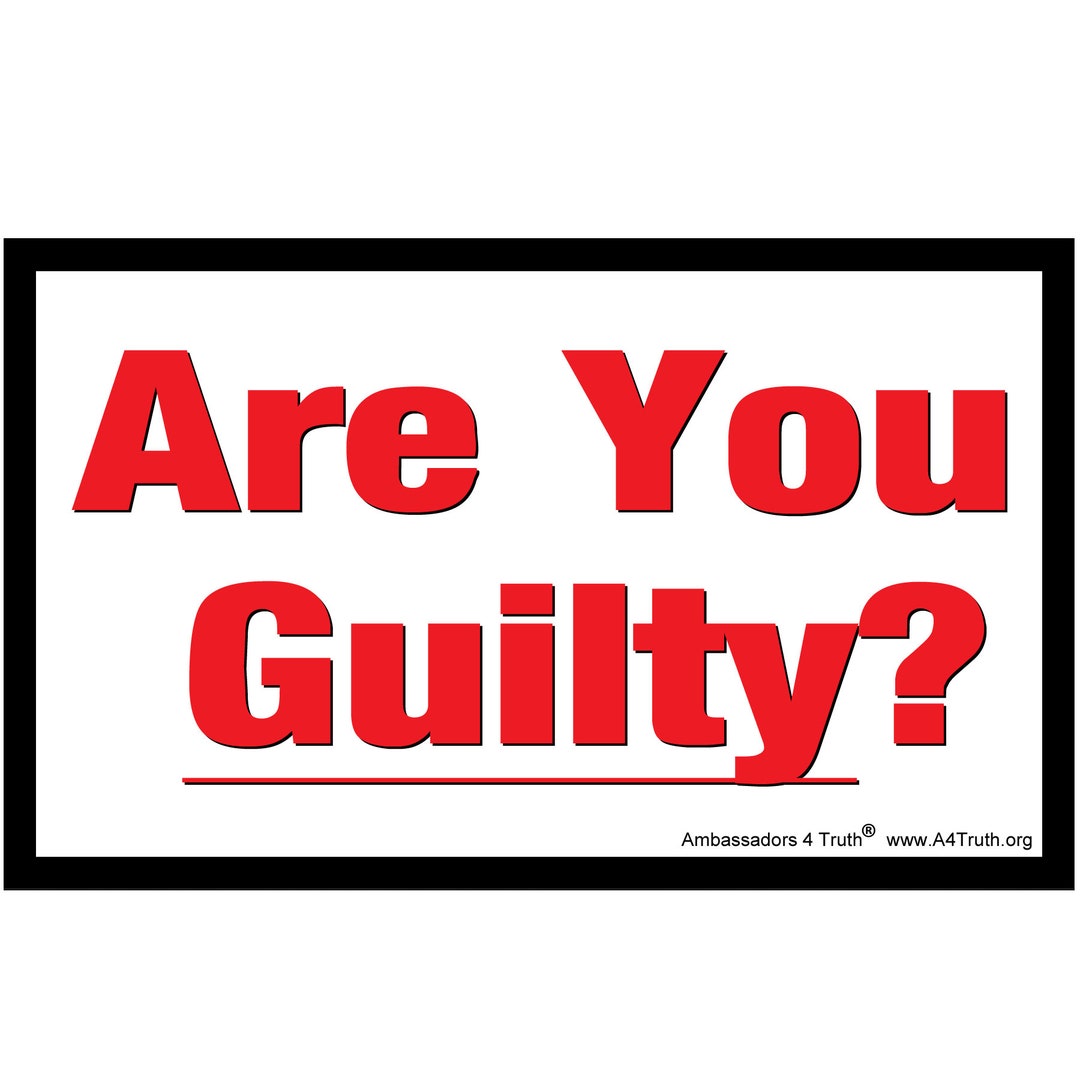 Are You Guilty Tract | Pack of 50 | Gospel Tracts | Bible Tracts | Size ...