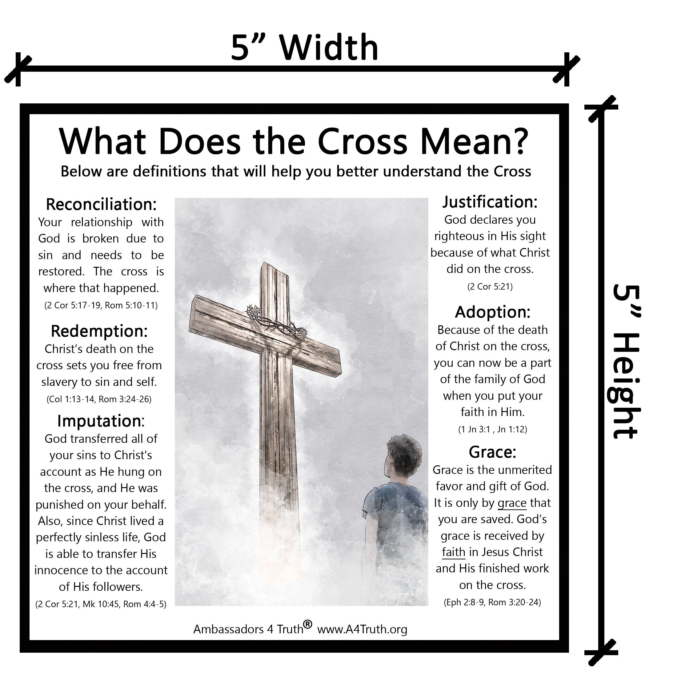 Cross Tract | Pack of 50 | Christian Gospel Tracts | Bible Tracts ...