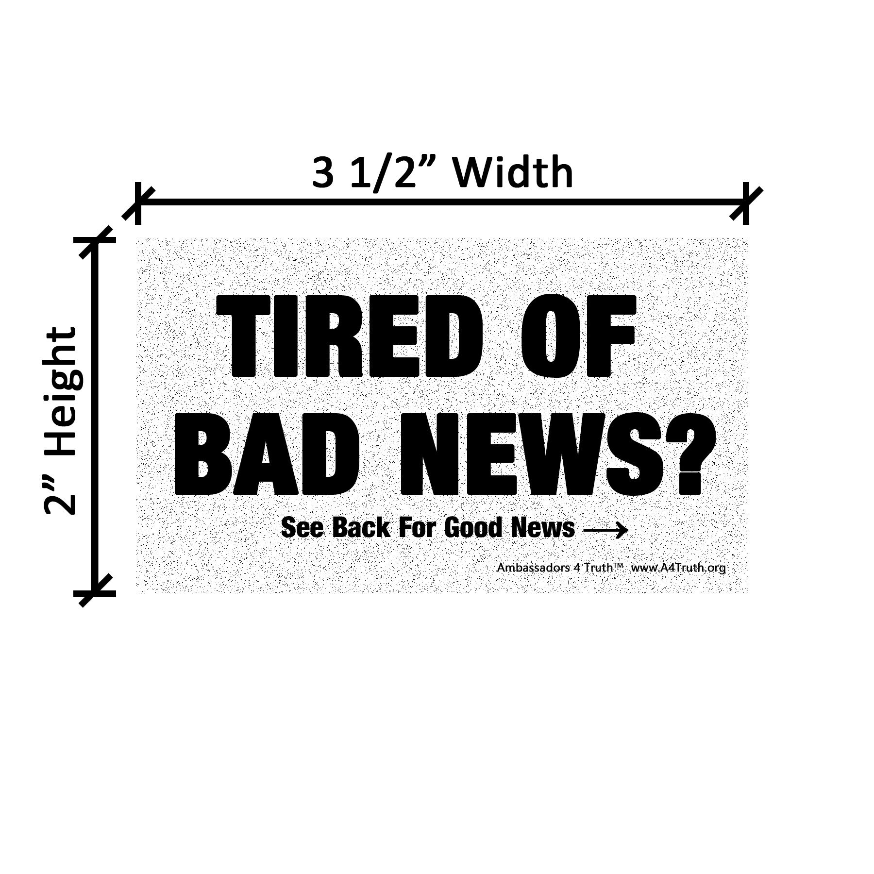 Tired of Bad News? | Christian Gospel Tracts | Business Card Size ...
