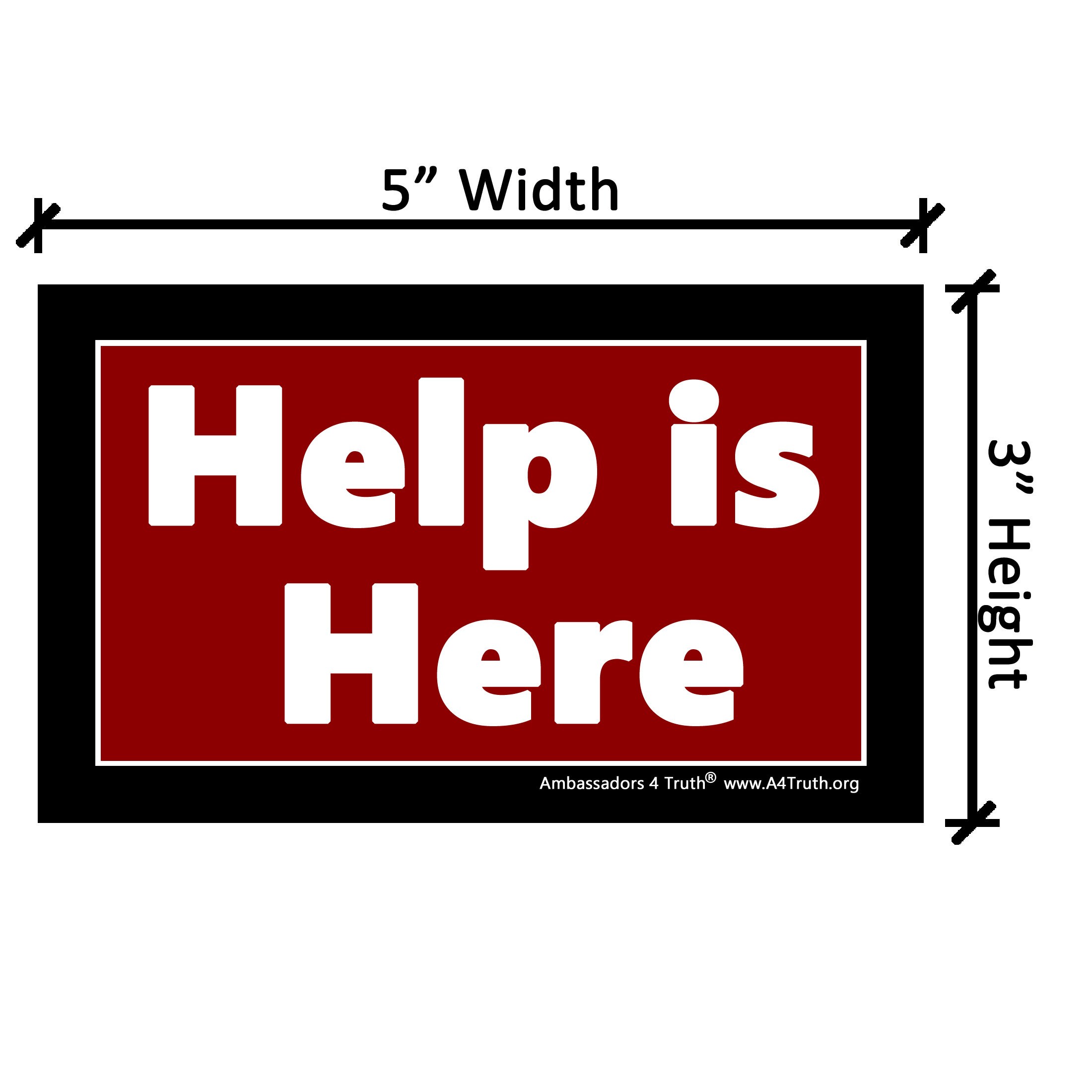 Help is Here | Pack of 50 | Homeless Outreach | Gospel Tract | Size (3 ...