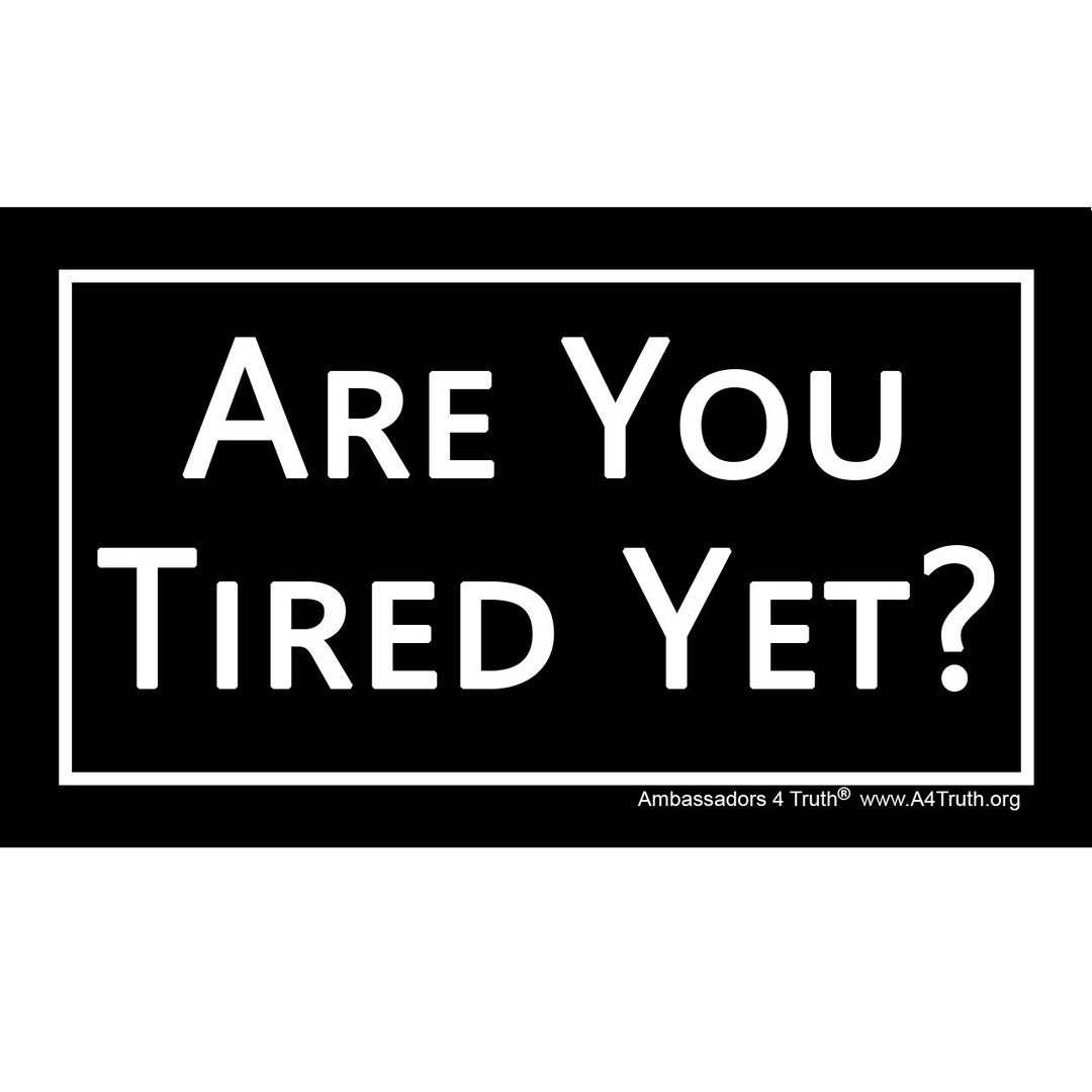Tired Yet? | Christian Gospel Tracts | Business Card Size | Pack of 50 ...