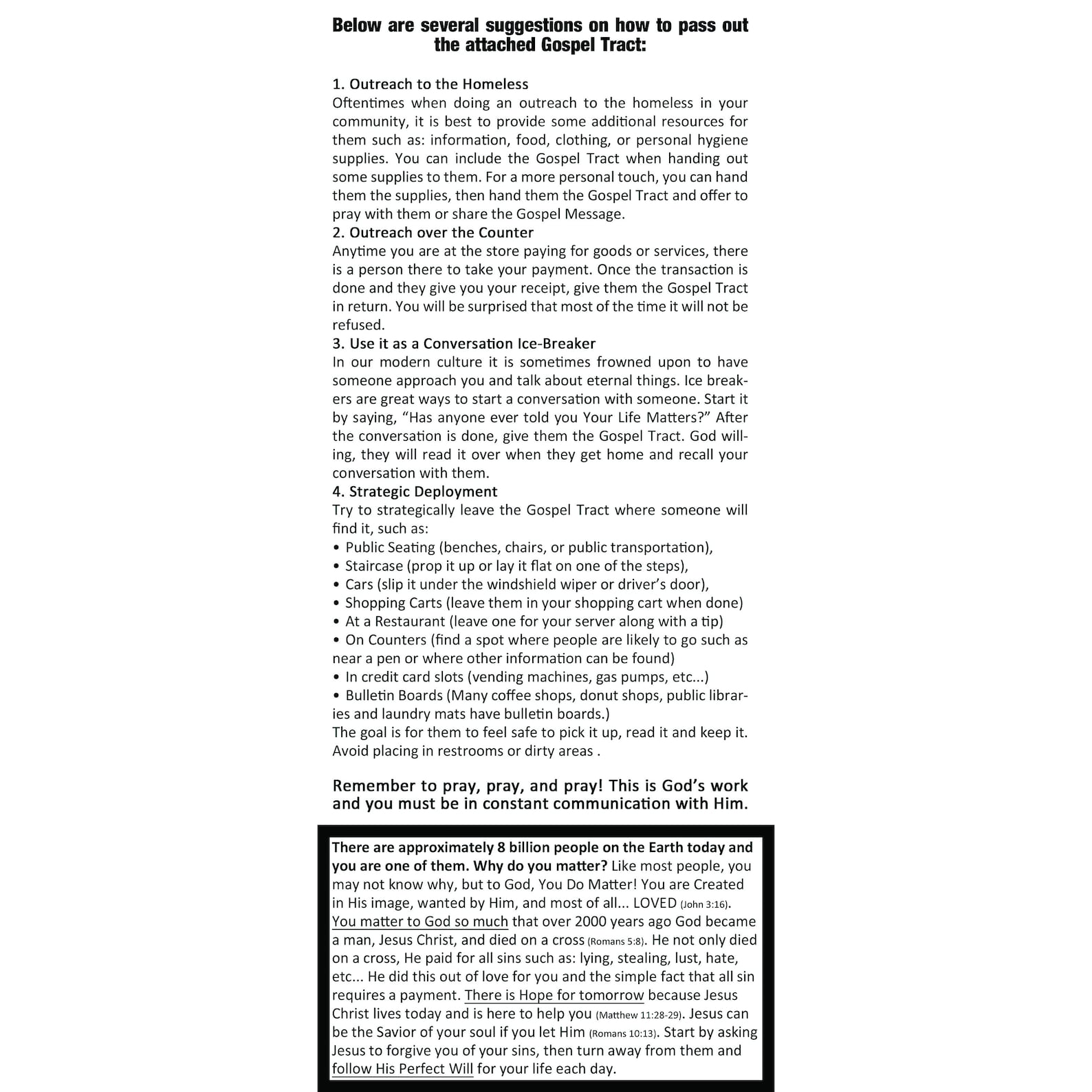 Christian Tract | Pack of 25 | Encourages Evangelism | Gospel Tracts - Etsy