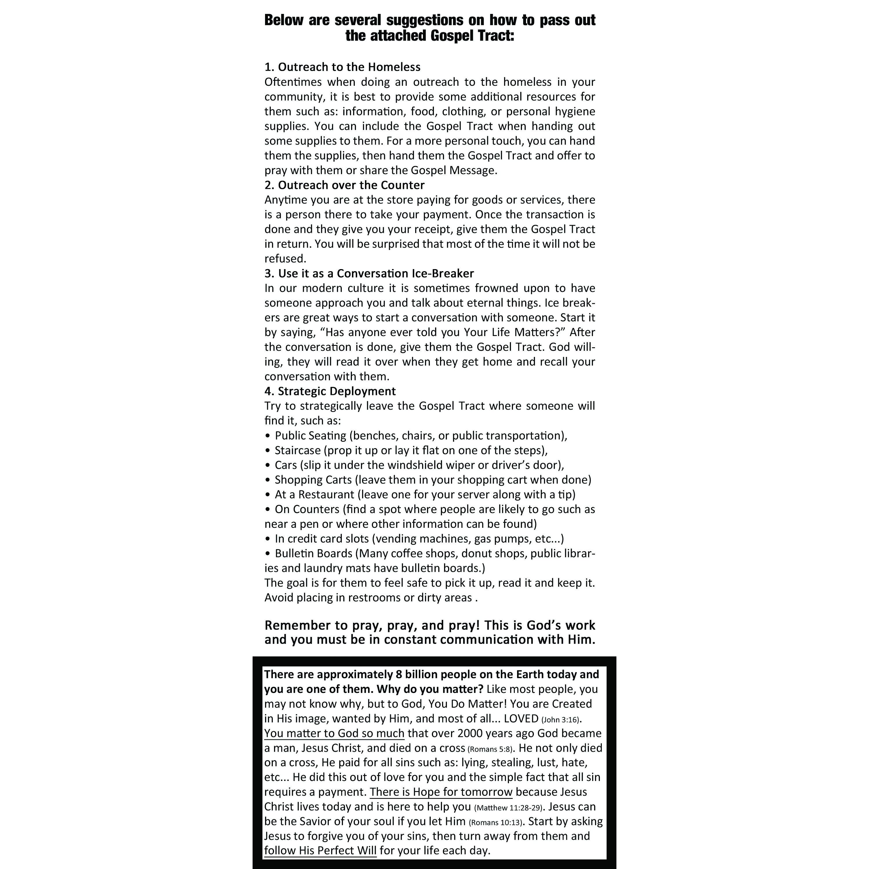 Christian Tract | Pack of 25 | Encourages Evangelism | Gospel Tracts - Etsy