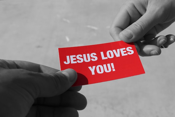 Christian Witnessing Materials Jesus Loves You Mini Gospel Tract Cards ...