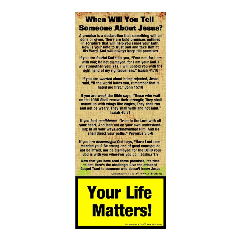 Christian Tract | Pack of 25 | Encourages Evangelism | Gospel Tracts - Etsy