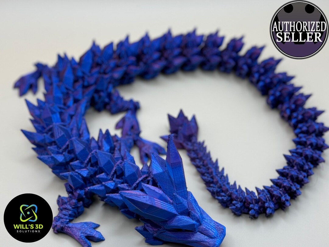 3D Printed Crystal Dragon, NEW COLOUR - Etsy