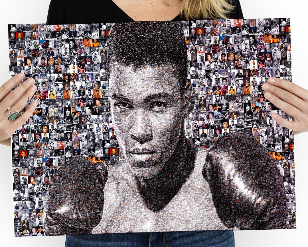 Muhammad Ali Poster,frame, Mosaic Art of 170 Pictures ,muhammad Ali ...