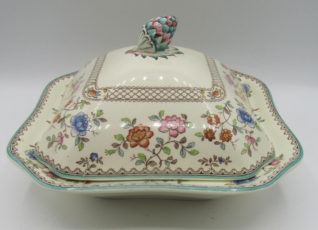 Copeland Spode - Royal Jasmine - Lidded Veg Tureen - Etsy