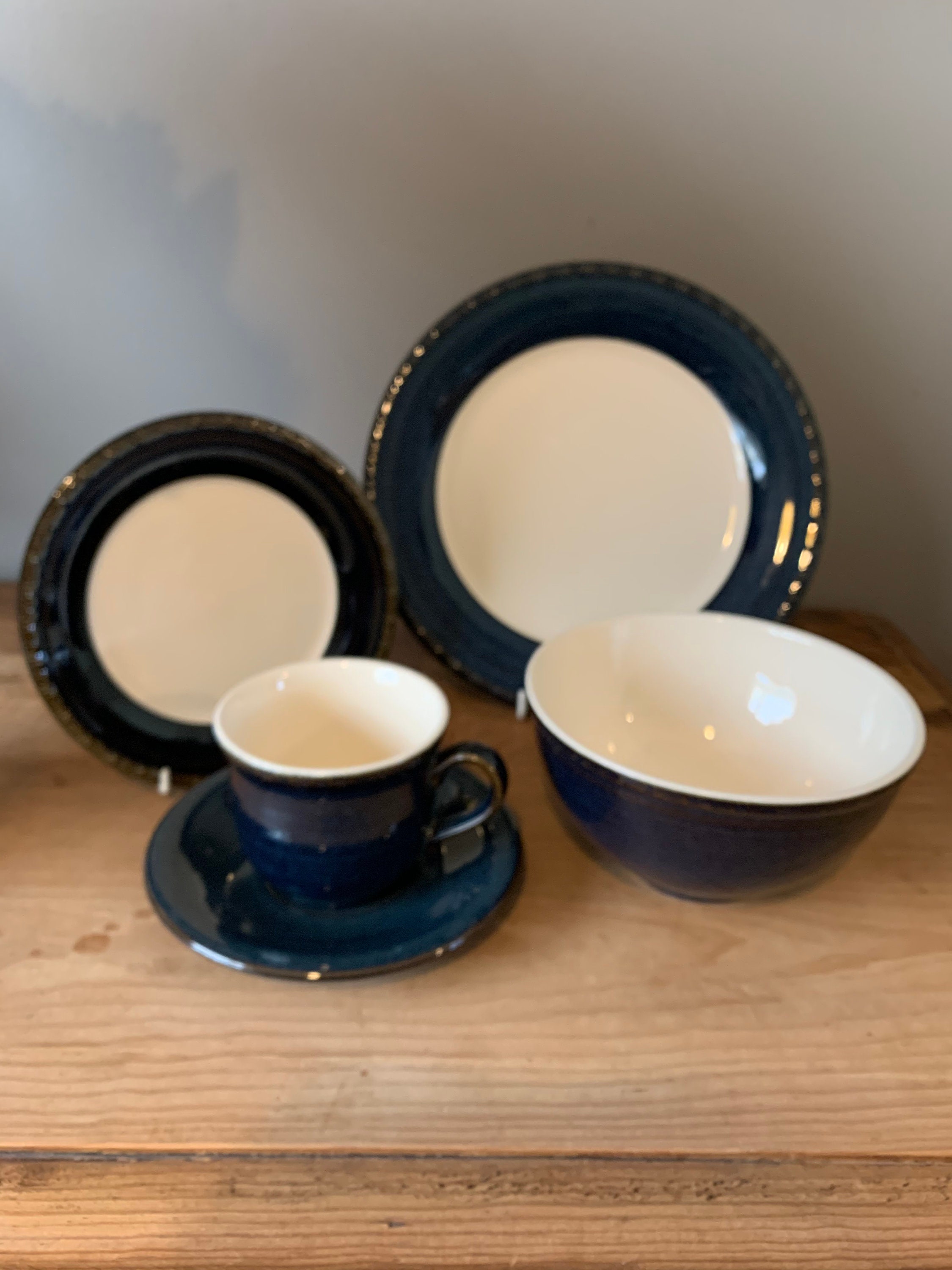 Stunning BHS Brecon Blue Tea Cup and Saucer - Etsy UK