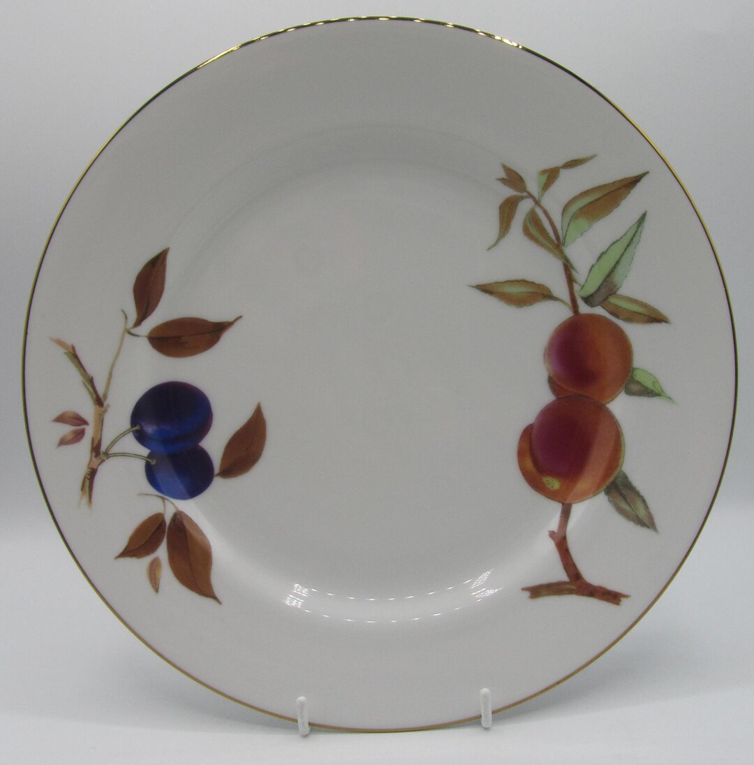 Royal Worcester - Evesham Vale - Gold Edge - 10 3/4" Dinner Plate - Etsy