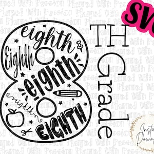 Eighth Grade SVG | Back to School SVG | 8th Grade Shirt | First Day of ...