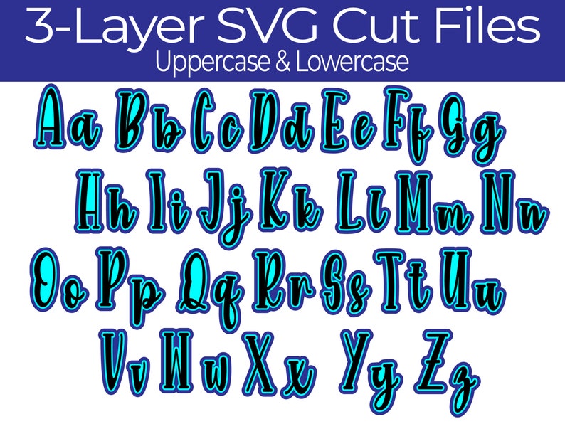 Bubble Outline Font SVG Alphabet Clipart for Vinyl Letters | Etsy