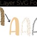 Leopard Print Multi Layer Font SVG Alphabet Clipart Fonts for Cricut ...
