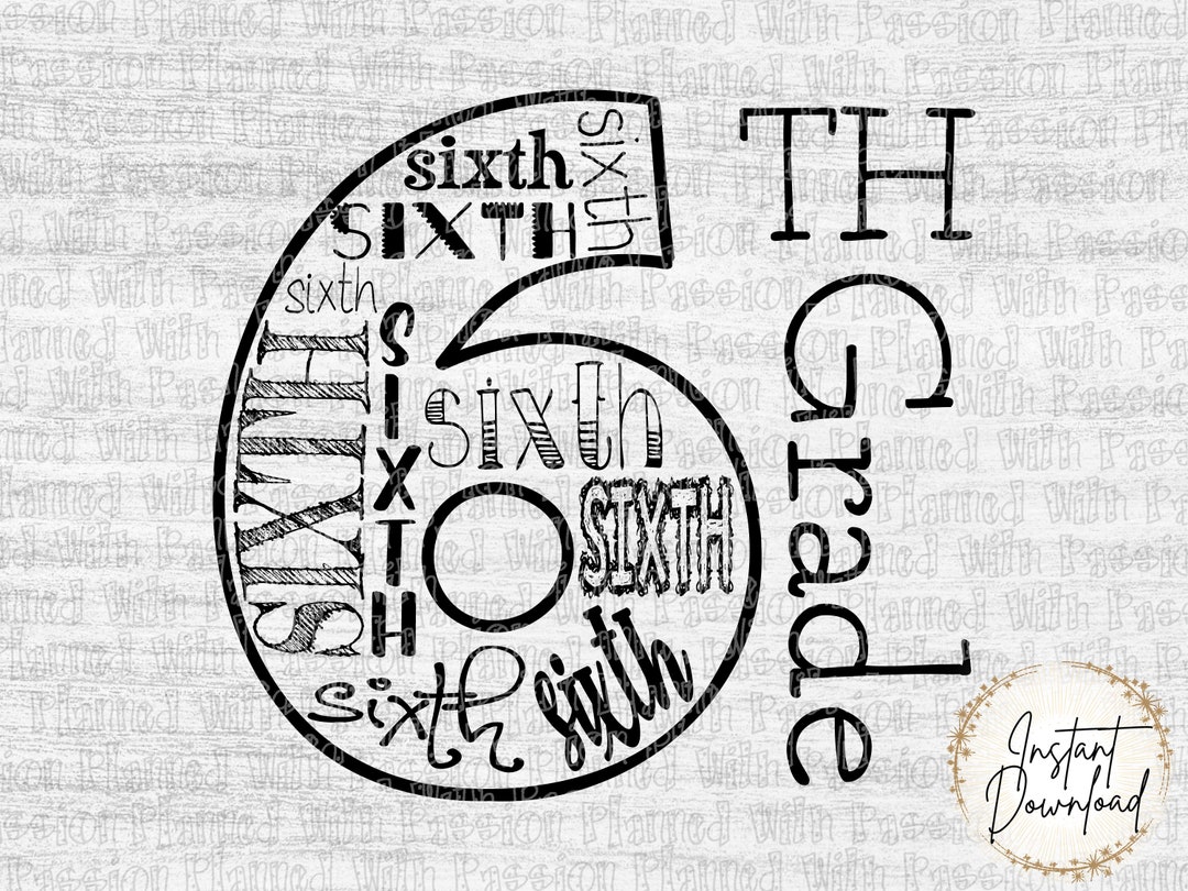 Sixth Grade SVG | Back to School SVG | 6th Grade Shirt | First Day of ...