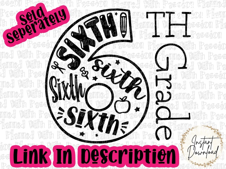 Sixth Grade SVG Back to School SVG 6th Grade Shirt First | Etsy