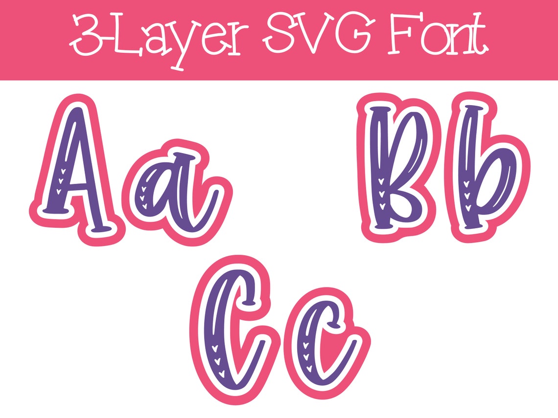 Cursive Font SVG Alphabet Clipart Fonts for Cricut Script | Etsy