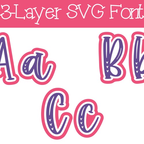 Layered Cursive Font SVG Alphabet Clipart for Vinyl Letters - Etsy Canada
