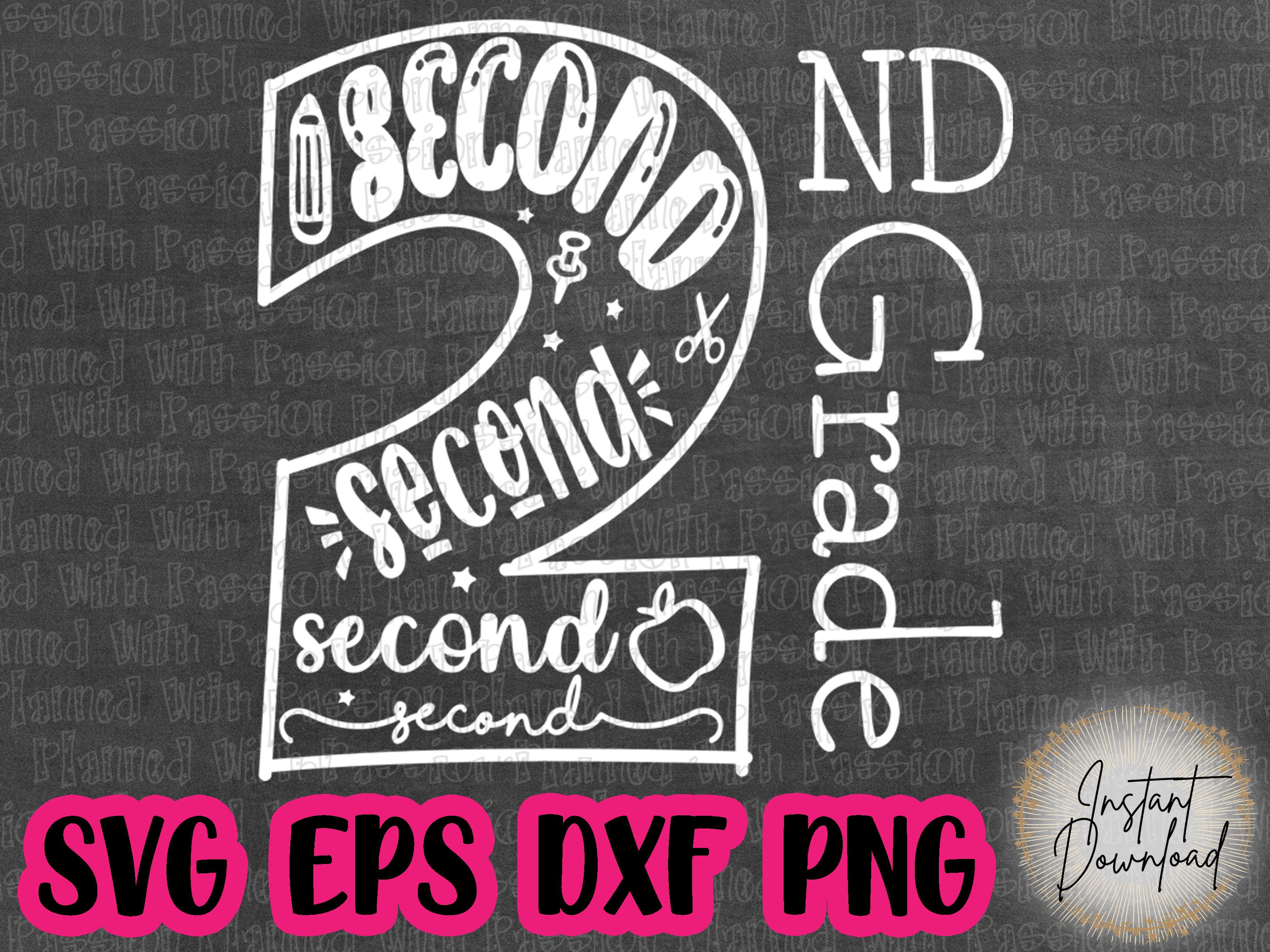 Second Grade SVG Back to School SVG 2nd Grade Shirt - Etsy