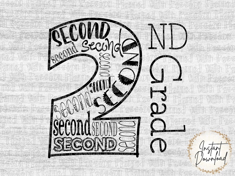 Second Grade SVG Back to School SVG 2nd Grade Shirt | Etsy