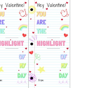 Highlighter Printable Valentines Day Tags You Are the Highlight of My ...