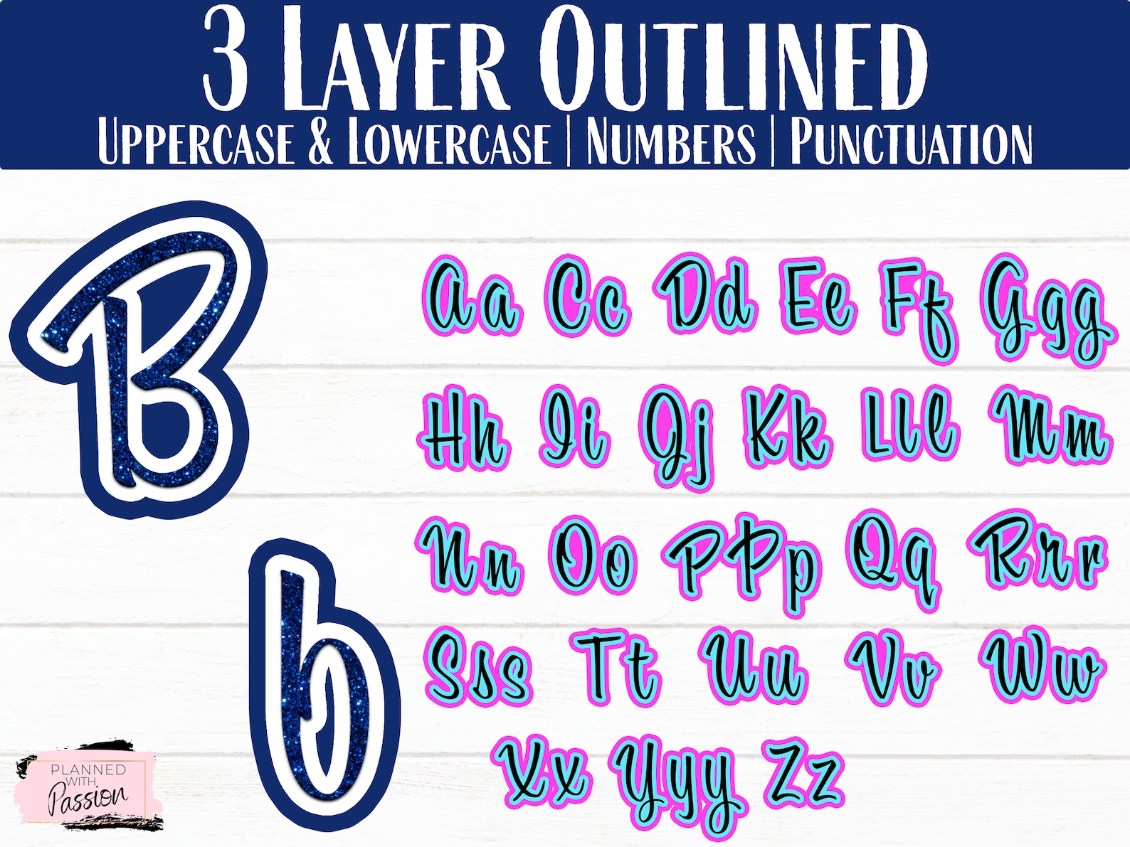 Gelaagd cursief lettertype SVG Alfabet SVG Lettertypen voor - Etsy ...