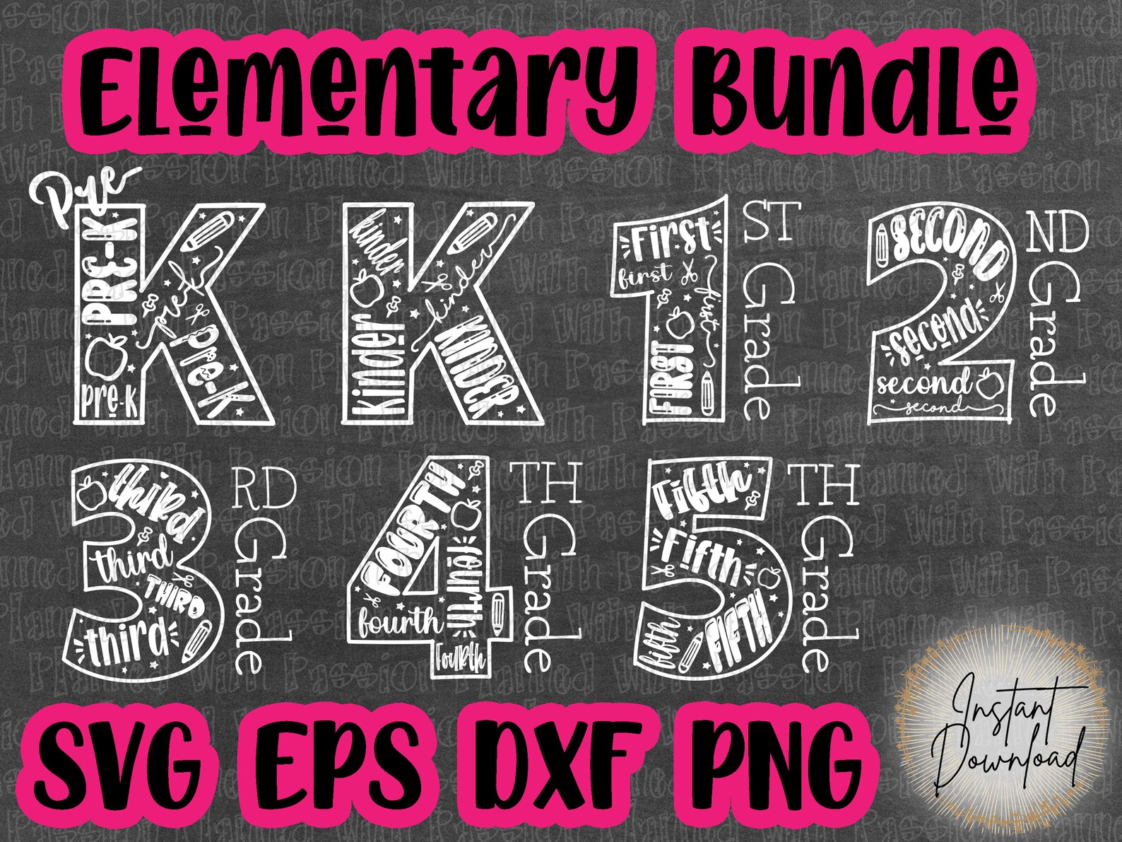 Elementary Grades SVG Bundle: Back to School Shirt (digital Download ...