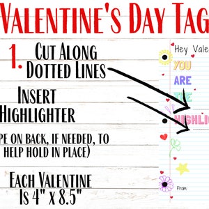 Highlighter Printable Valentines Day Tags You Are the Highlight of My ...