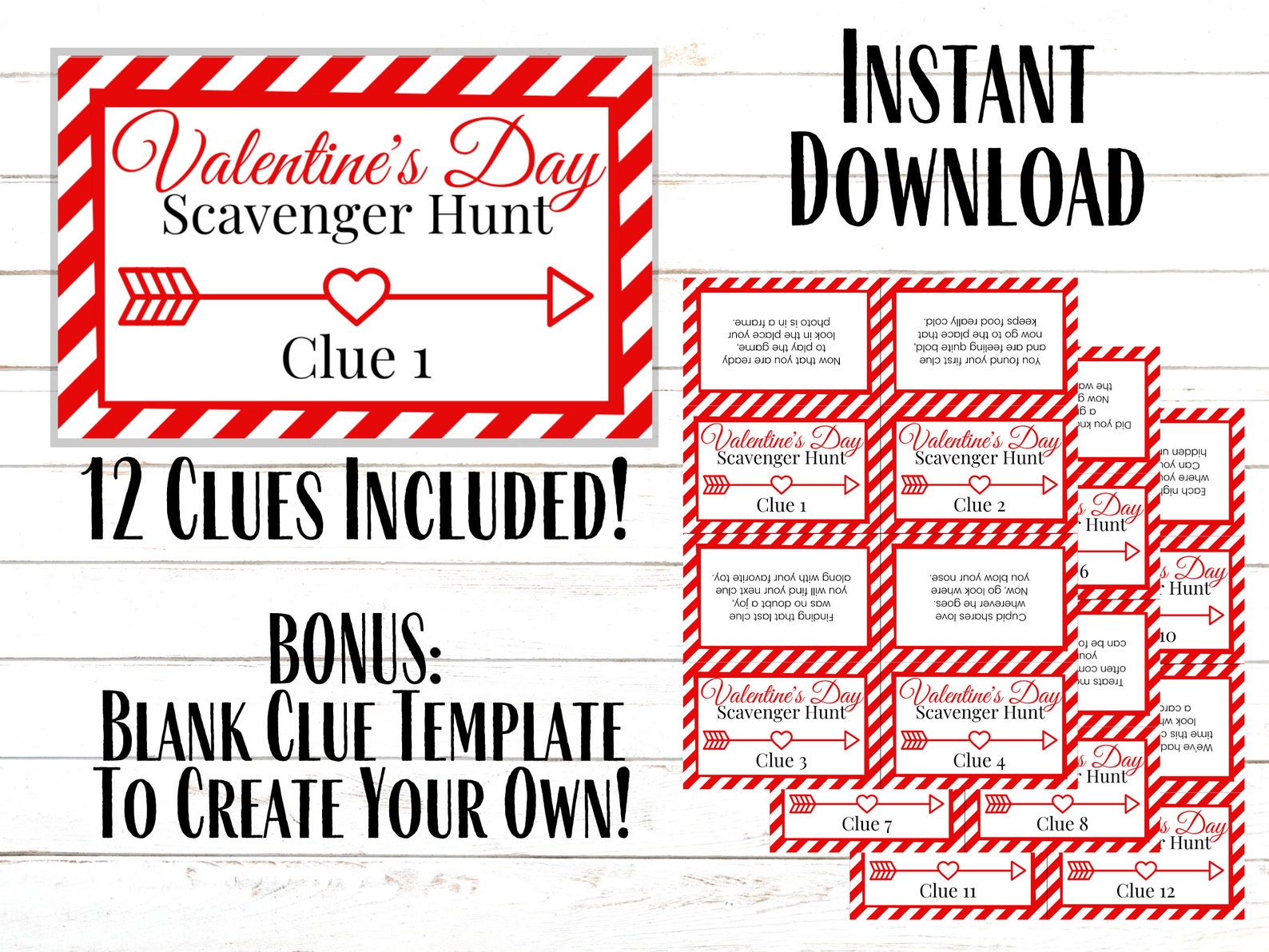 Valentine's Day Scavenger Hunt INSTANT DOWNLOAD - Etsy