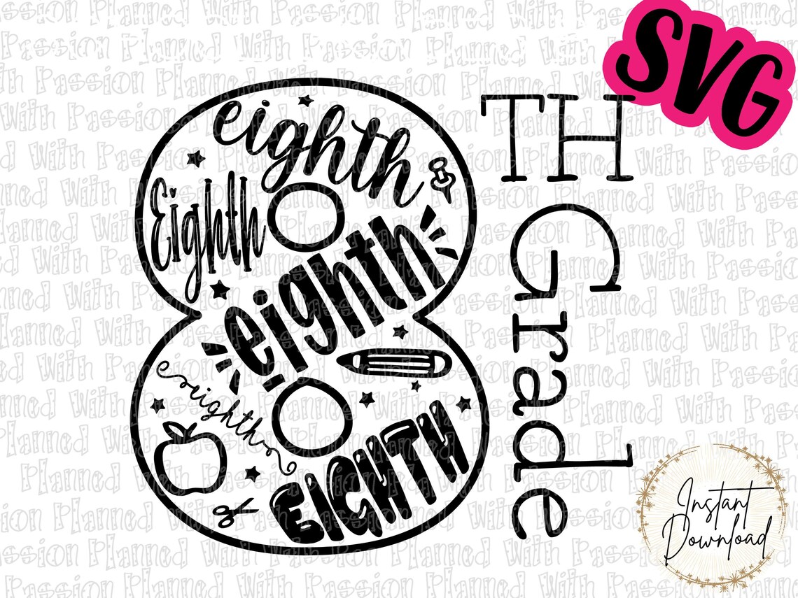 Eighth Grade SVG Back to School SVG 8th Grade Shirt - Etsy