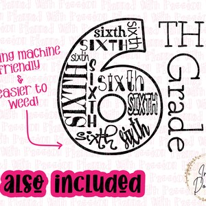 Sixth Grade SVG | Back to School SVG | 6th Grade Shirt | First Day of ...