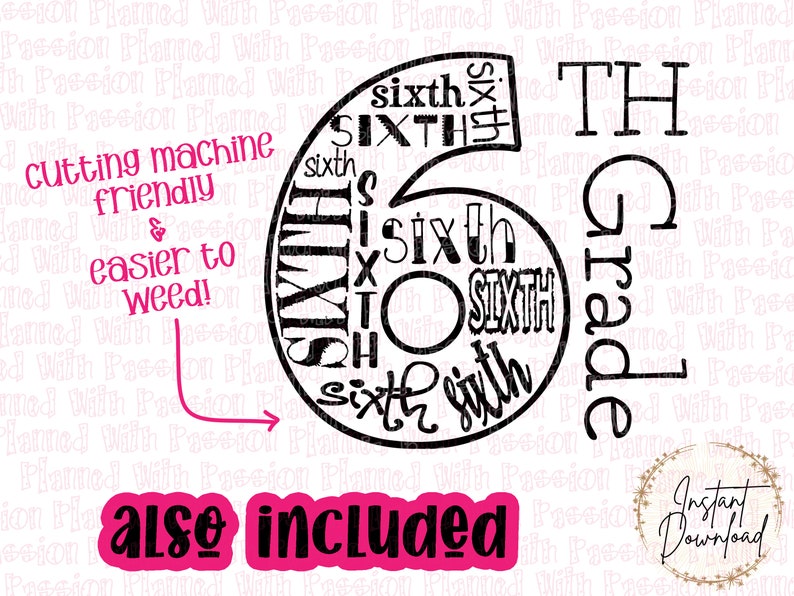 Sixth Grade SVG Back to School SVG 6th Grade Shirt First | Etsy