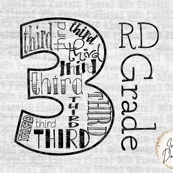 Third Grade Svg - Etsy